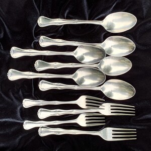 10 Pieces Vintage Simplicity Flatware by Wallace 18 8 Stainless Steel 6 Tablespoons 2 Salad ...