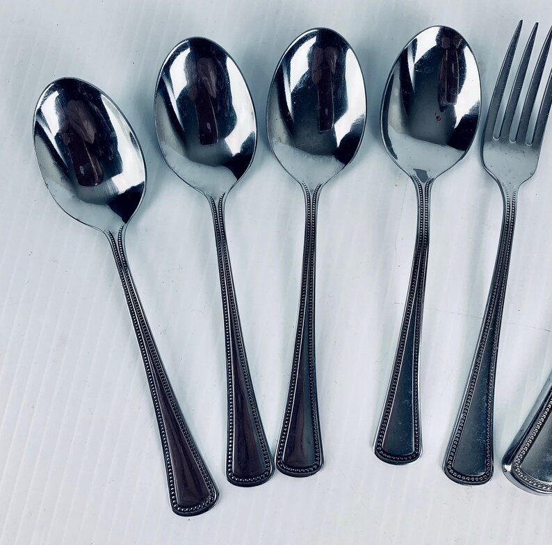 10 Pieces Oneida Needlepoint Beaded Artistry Stainless Steel - Etsy