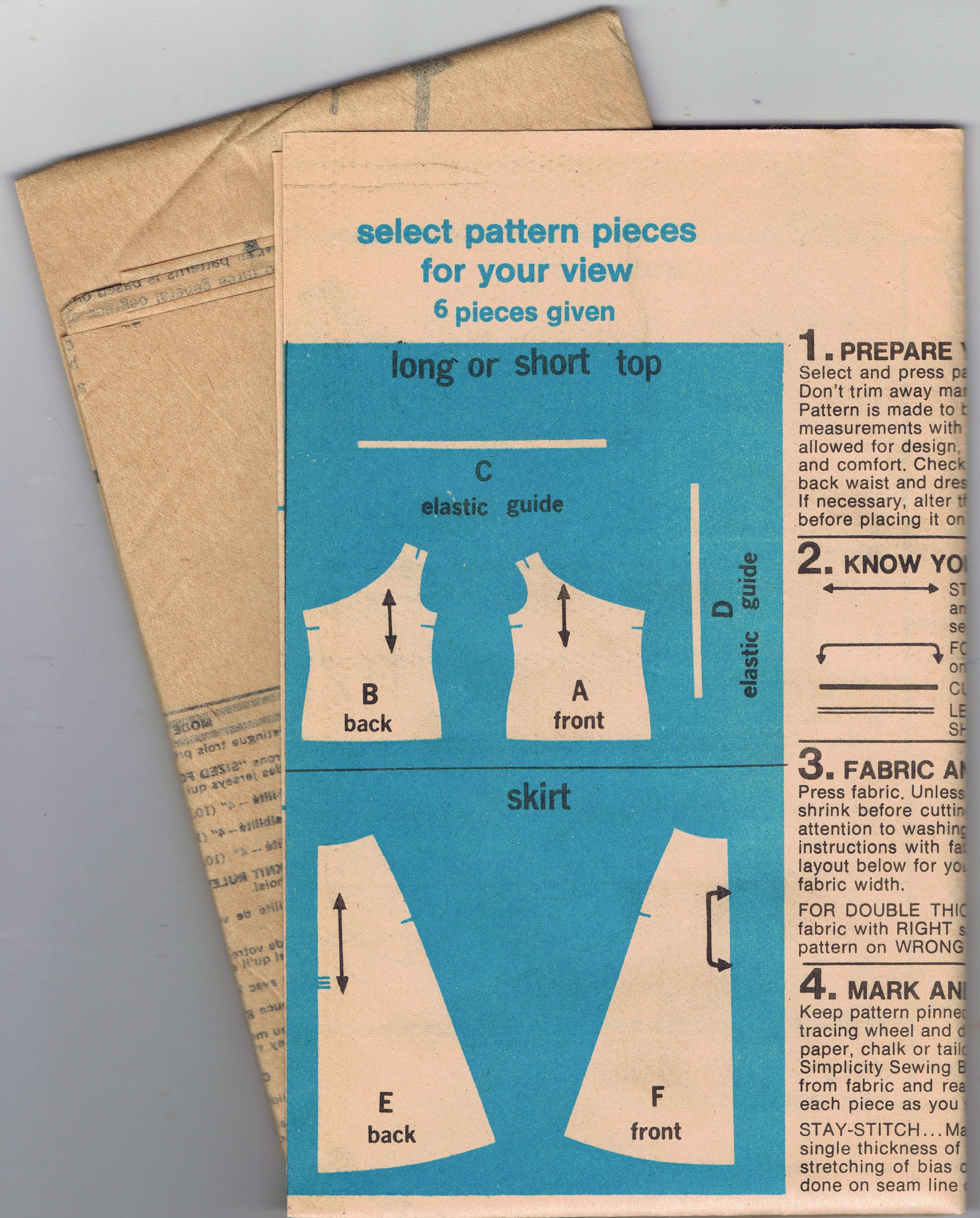 Uncut 1974 Simplicity Pattern 6468 One Shoulder Crop Top 14 | Etsy