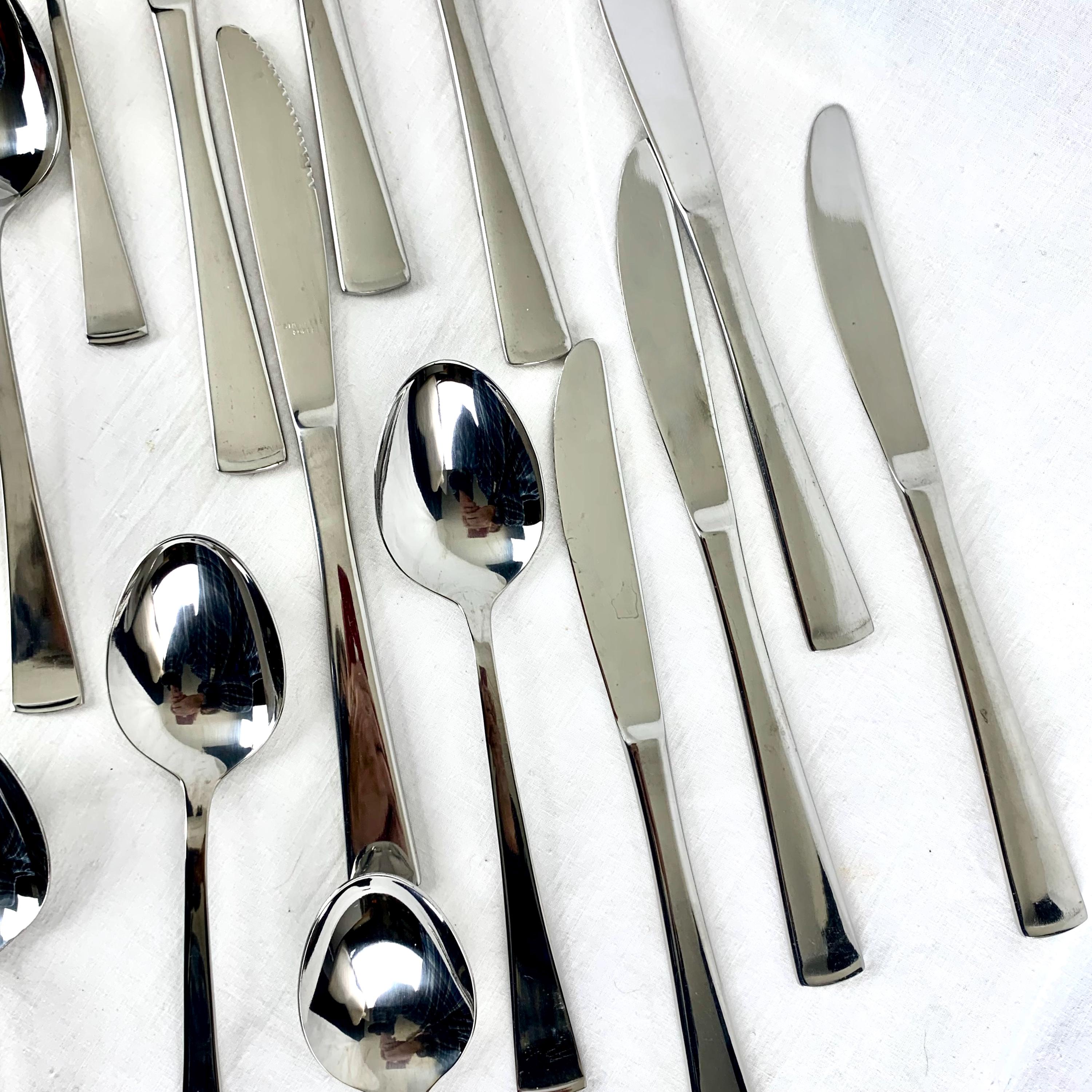 New Old Stock Utica Walco Korea Sonnet Stainless Steel Flatware Lot 27 ...