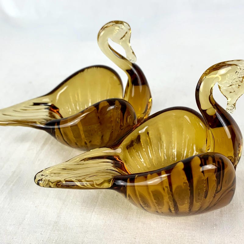 Swan Glass Candle Holder - Etsy