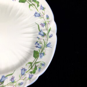 Vintage Shelly Fine Bone China 8 Inch Salad Plate Harebell Pattern Blue ...
