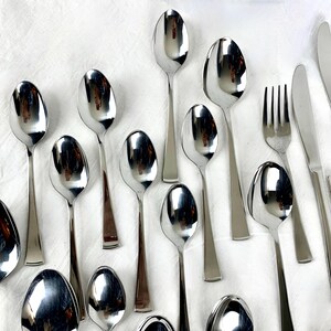 New Old Stock Utica Walco Korea Sonnet Stainless Steel Flatware Lot 27 ...