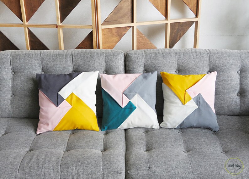 Color Block Pillow Cover PDF Sewing Pattern - Etsy
