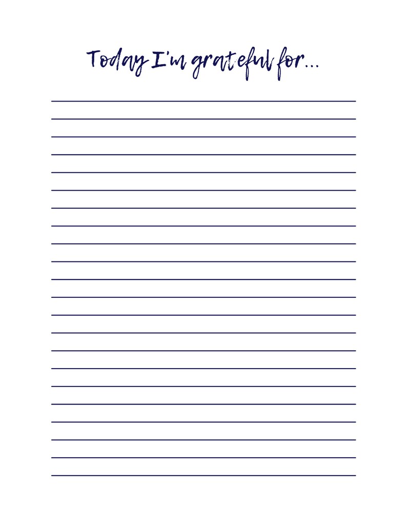Printable 30 Day Gratitude Journal - Etsy