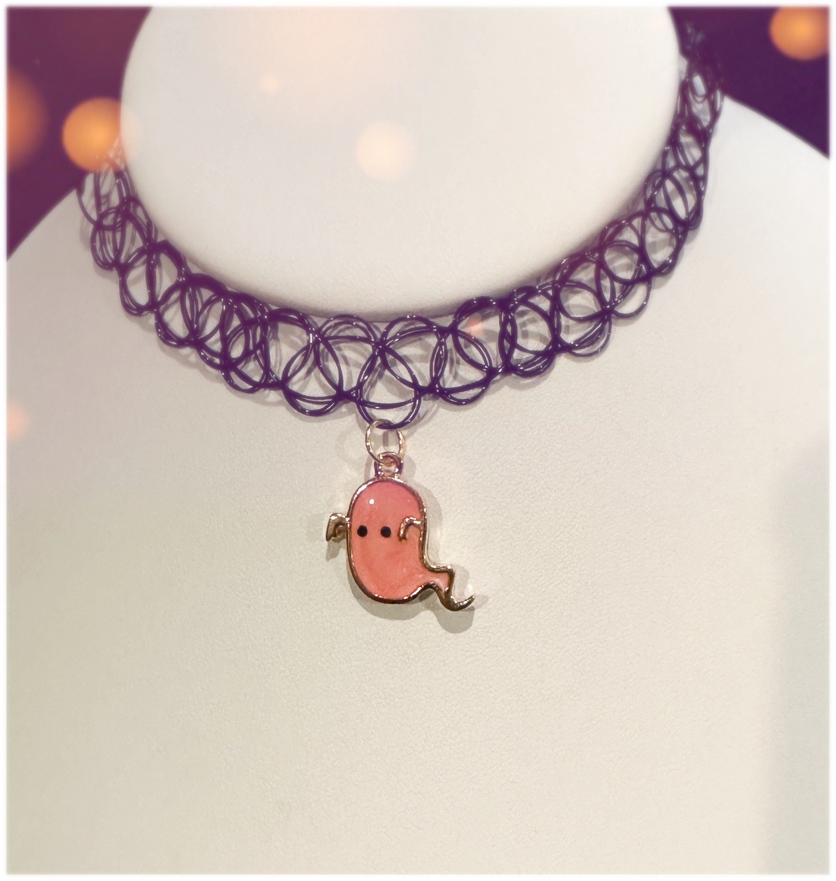 Shimmering Ghosts Tattoo Choker - Etsy