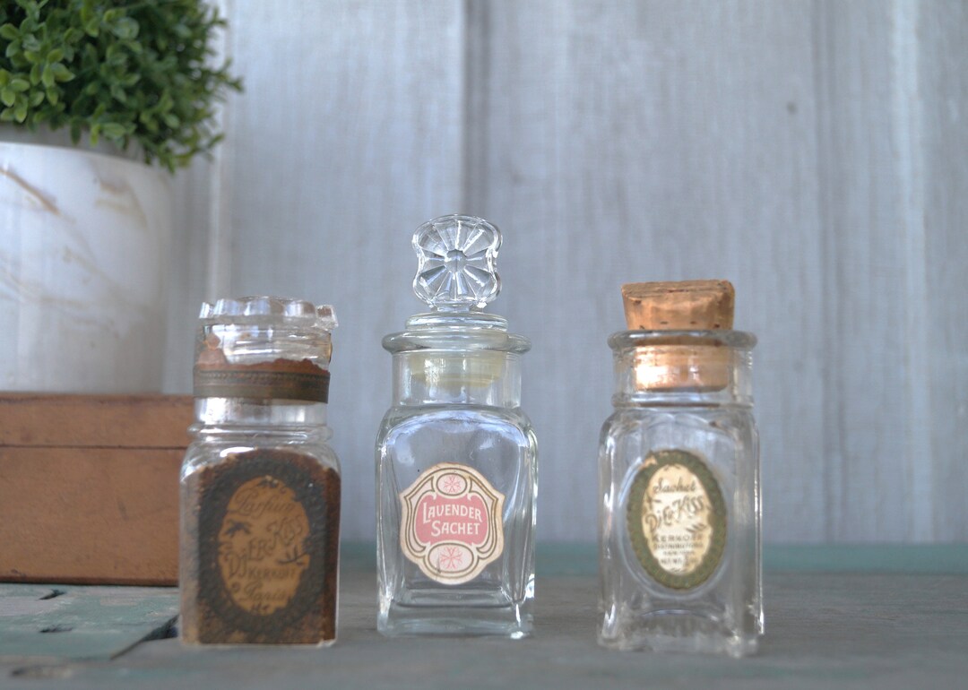 Vintage Glass Sachet Bottles (3) - Etsy