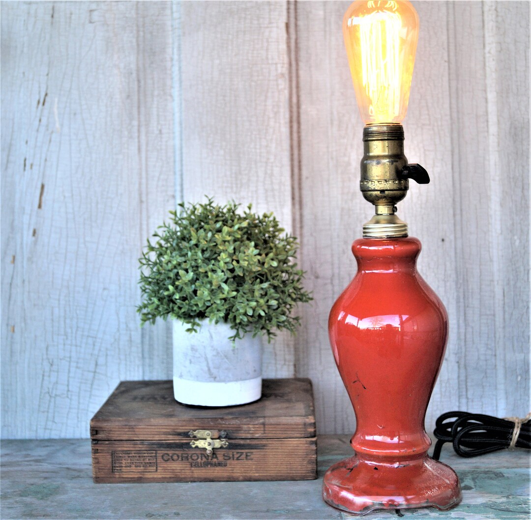 Reverse Painted Glass Ginger Jar Accent Lamp - Etsy