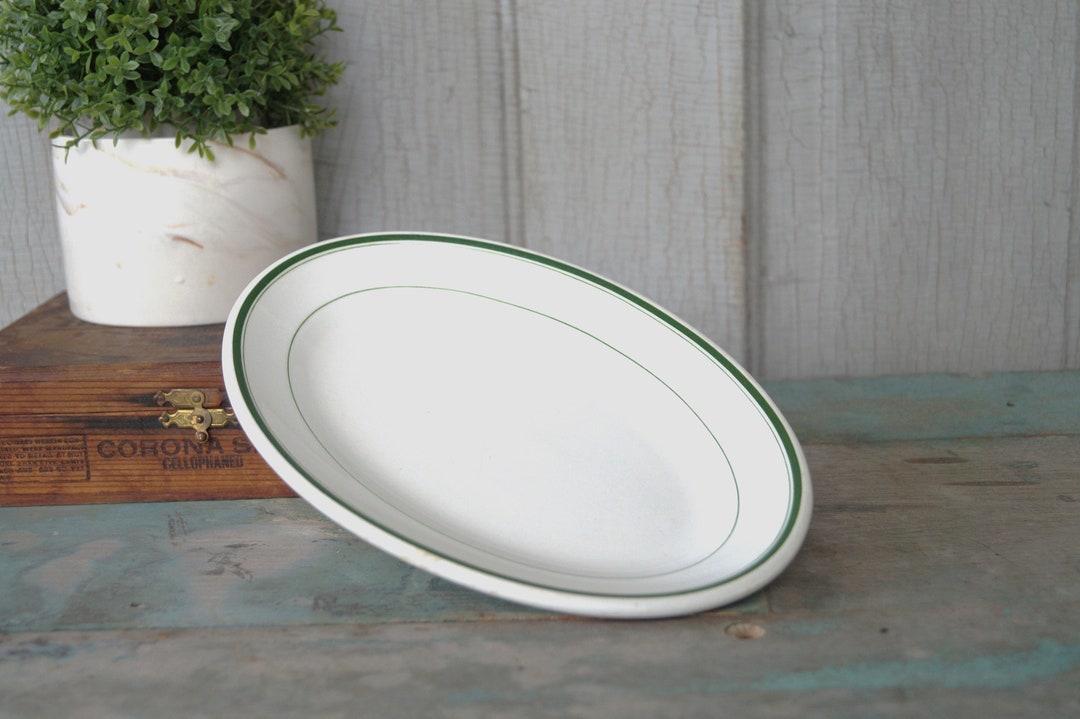 Grindley Hotel Ware Green Stripe Tray - Etsy