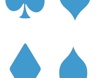 Card Suits Stencil - Etsy