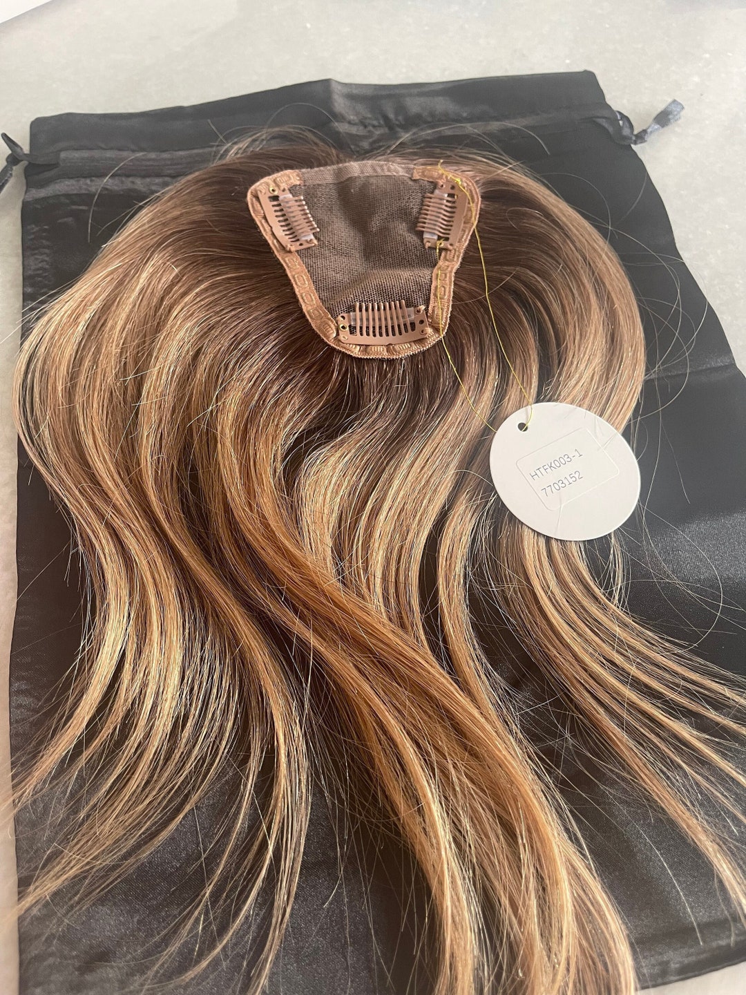 100% Remy Human Hair Topper Rooted Brown/light Brown. - Etsy