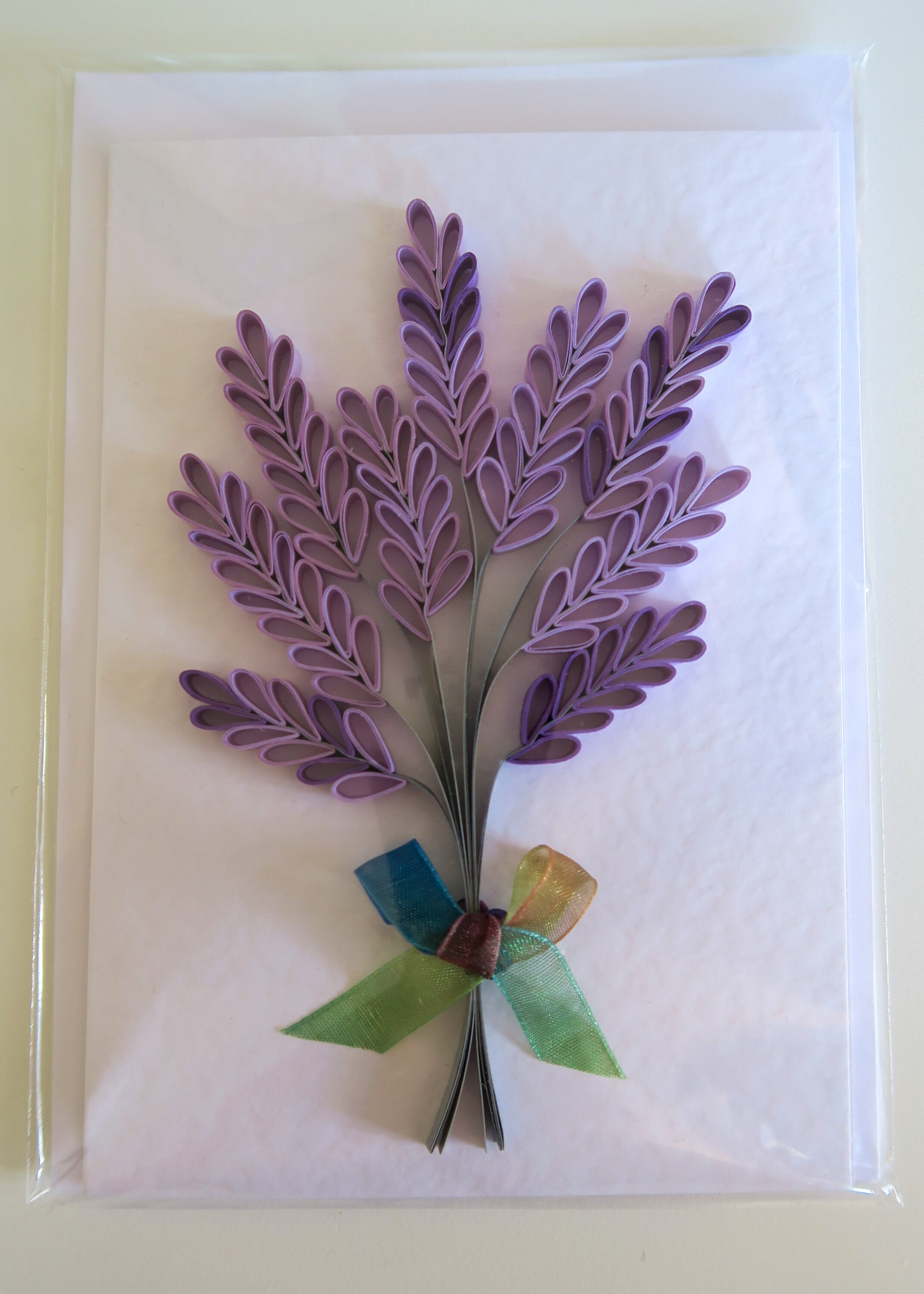 Handmade Lavender Quilled Greeting Card A6 - Etsy UK