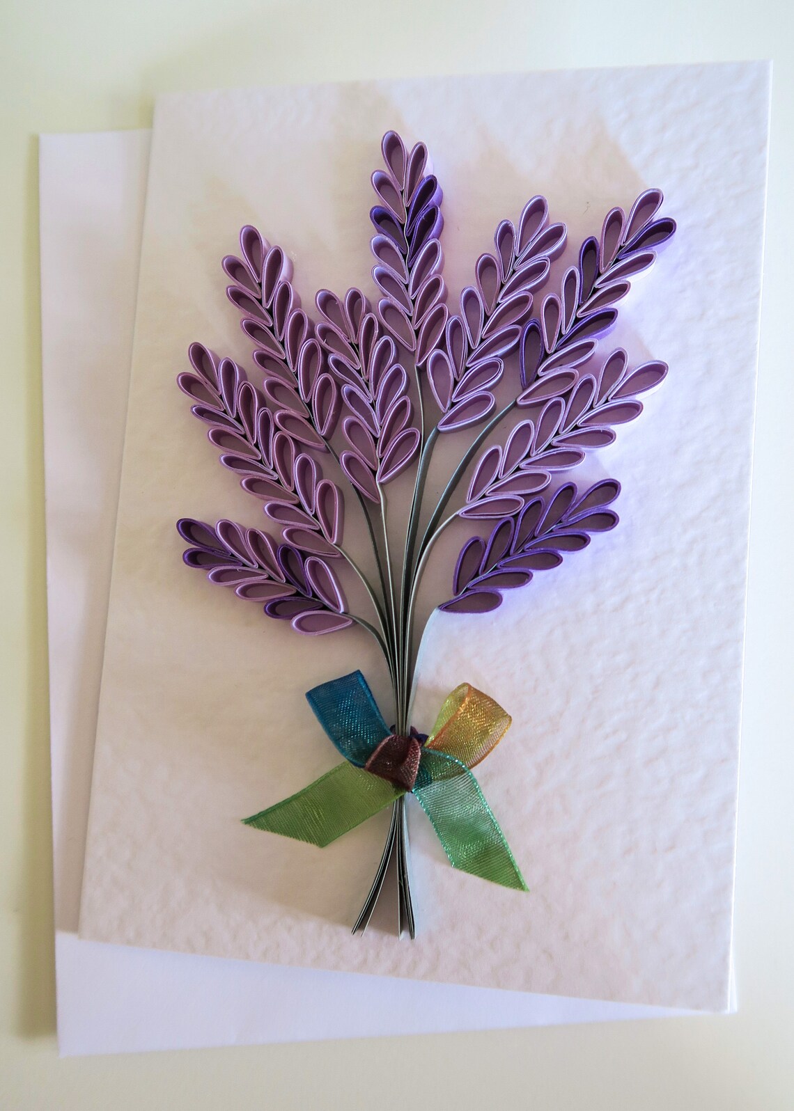 Handmade Lavender Quilled Greeting Card A6 - Etsy UK