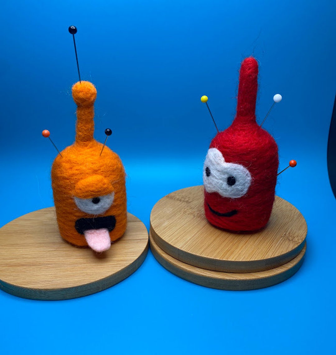 Handmade Needle Felt Alien Monsterscolorful Unique Toy for - Etsy