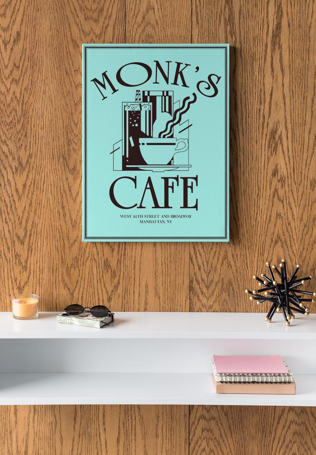 Seinfeld "monk’s Café" Art Digital Download | Coffee Shop Poster ...