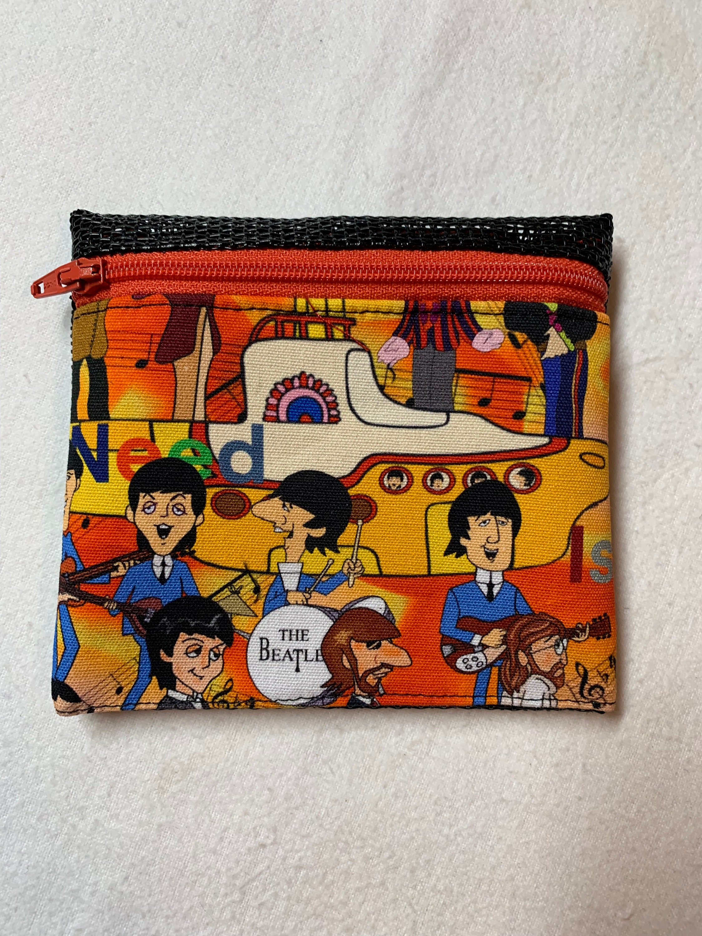 Yellow Submarine Coin Purse, Beatles, Gift Card Holder, Gift, Handmade ...