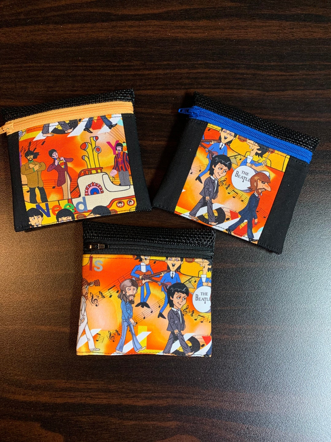 Yellow Submarine Coin Purse, Beatles, Gift Card Holder, Gift, Handmade ...