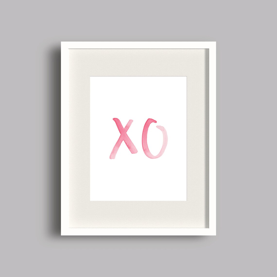 Pink XO Watercolor Printable XO Print Girly Gallery Wall Print Girls ...