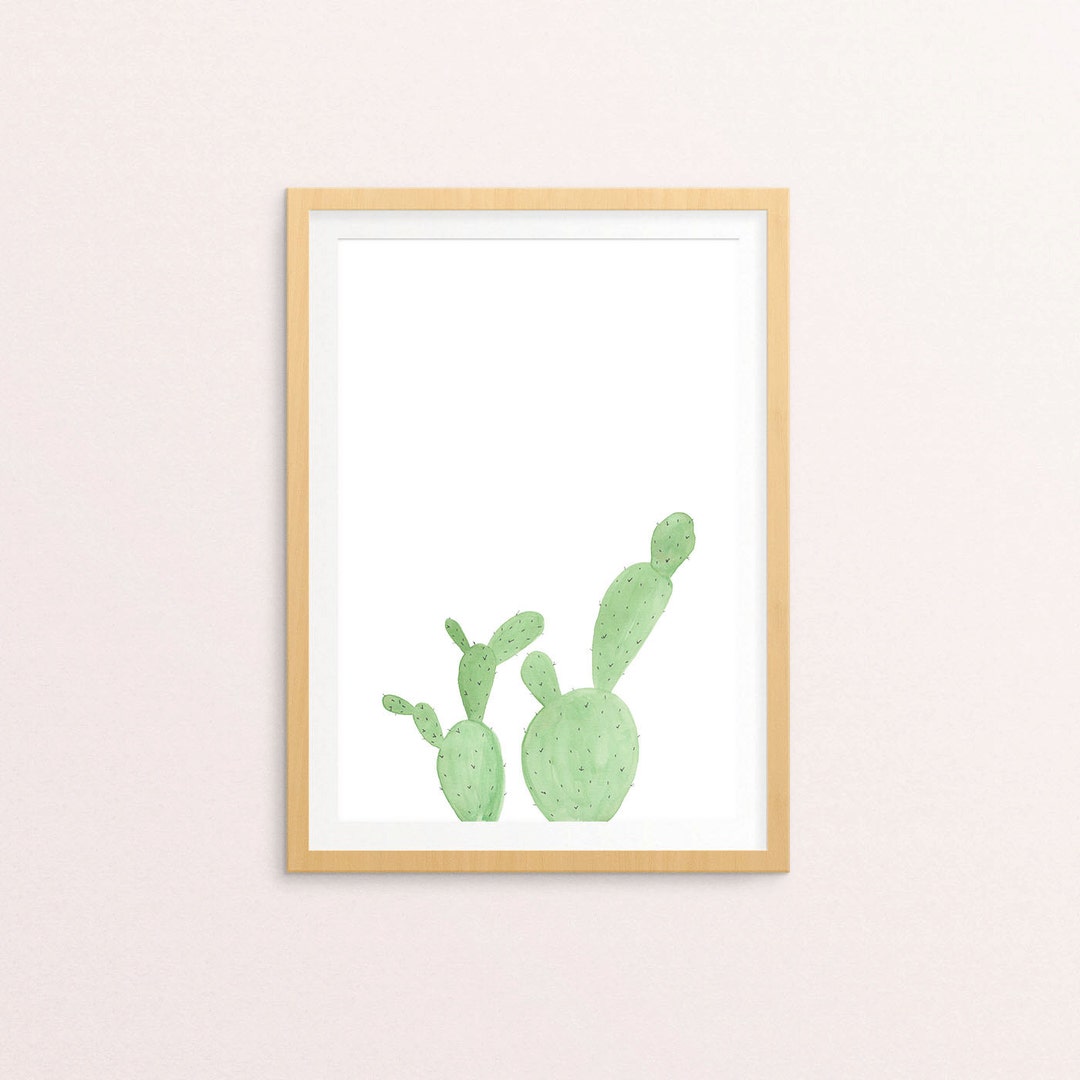 Cactus Watercolor Printable Cactus Print Pastel Watercolor Print Boho ...