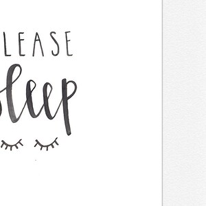 Please Sleep Cheeky Nursery Art Print Kids Gallery Wall - Etsy