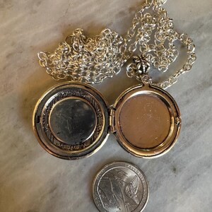 Silver Photo Locket With Deaths Head Moth Faux "moon" Pearls, Crystals ...