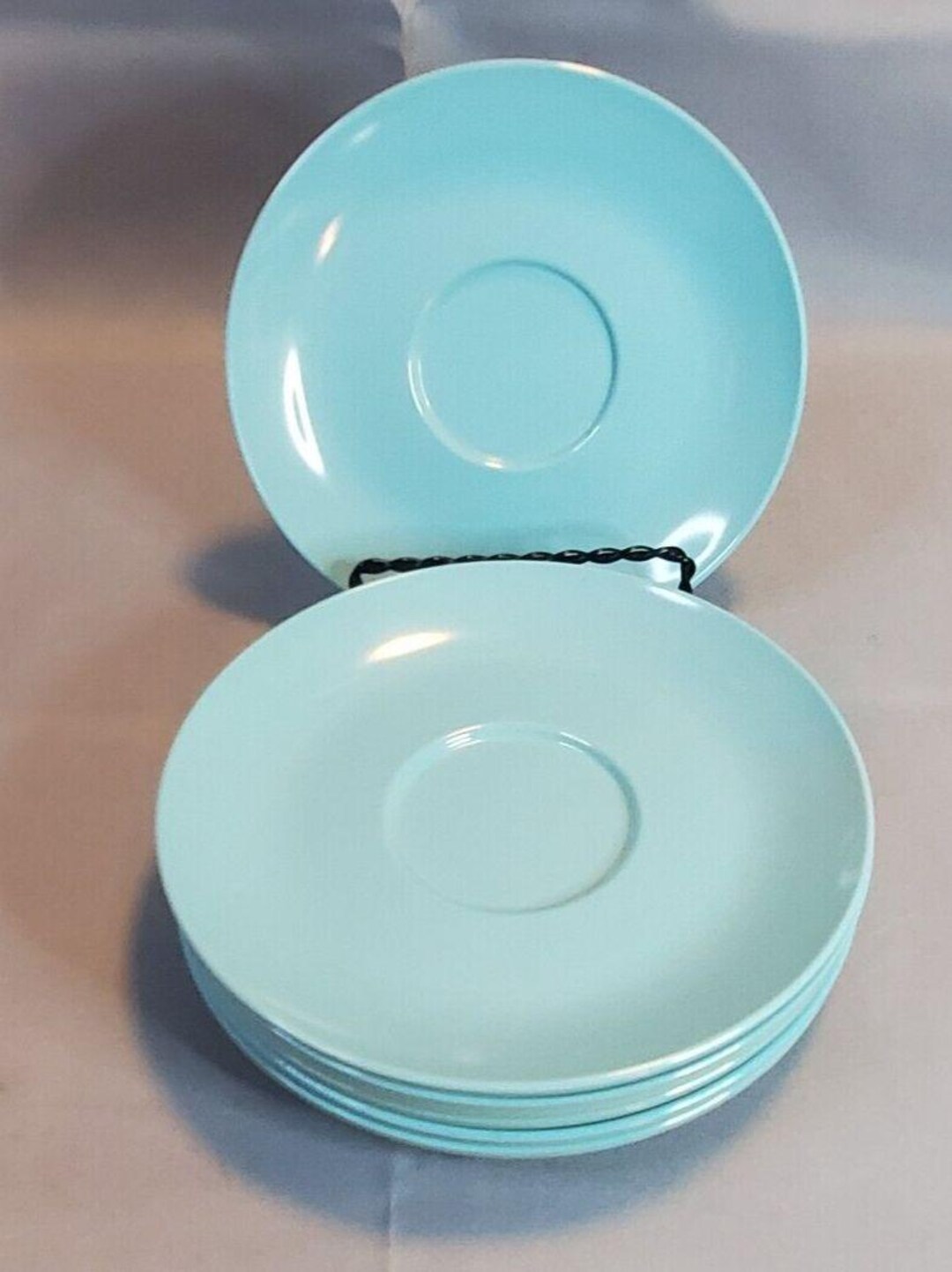 Boonton Ware Blue Small Plate Saucer Somerset 6202 Set of 7 NJ 1970s ...