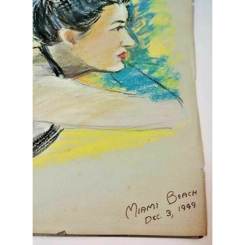 1949 Miami Bathing Suit Woman Color Pencil Pop Art Street Artist ...