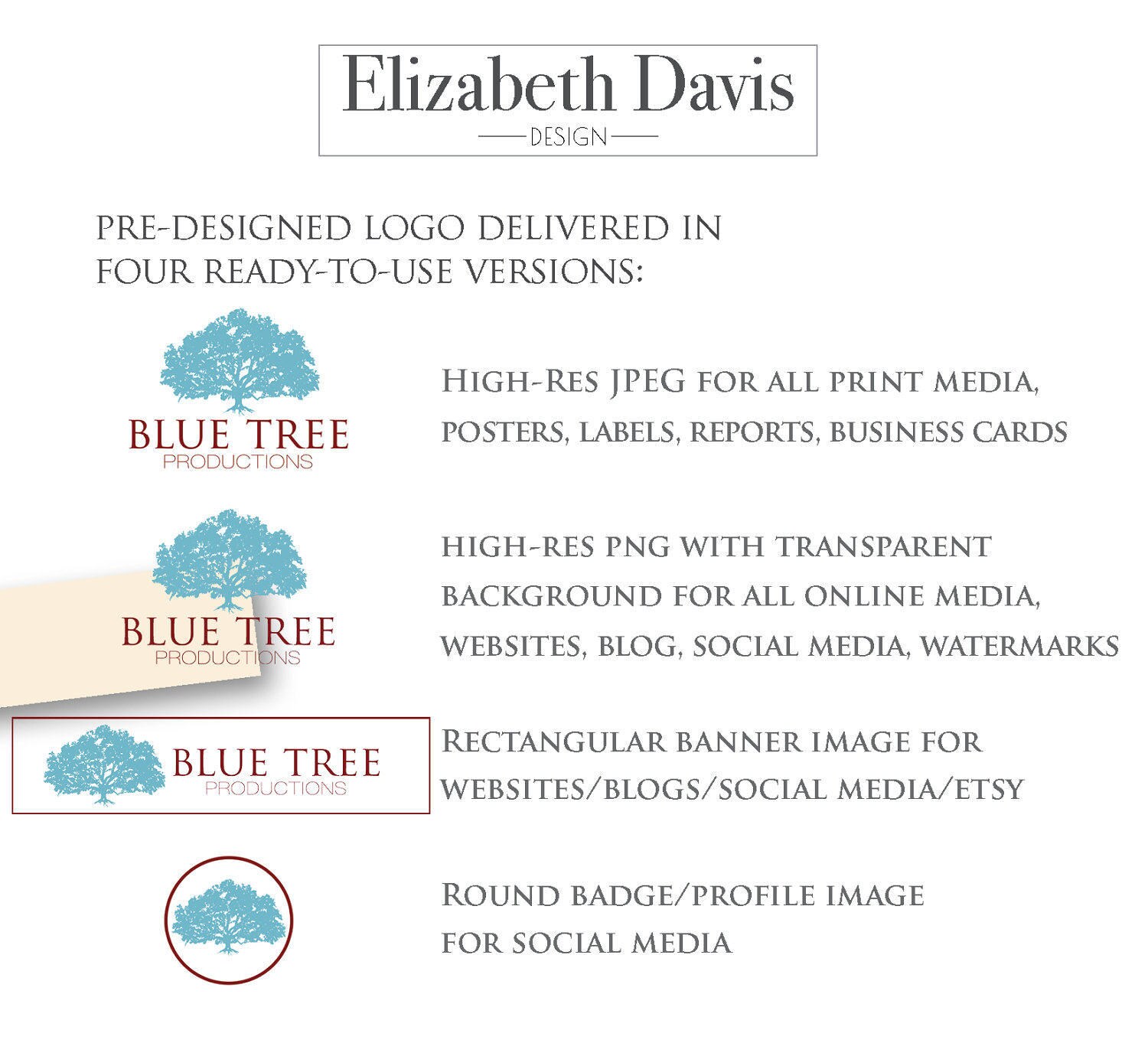 Tree logo package oak venue arborist southern | Etsy