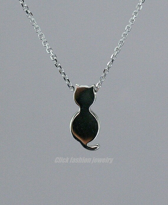 Solid Gold Cat Necklace White Gold Cat Necklace 14k Solid | Etsy Solid Gold Cat Necklace White Gold Cat Necklace 14k Solid | Etsy