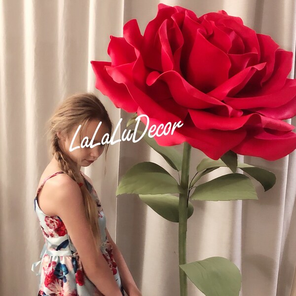 Giant Red Rose - Etsy