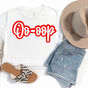 Oo-oop, Delta Inspired Cropped, T-shirt, & Tank Top, DST Black or White ...