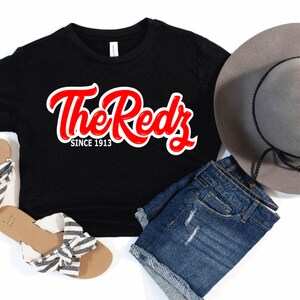 The Redz, Delta Inspired Cropped, T-shirt, & Tank Top, DST Black or ...