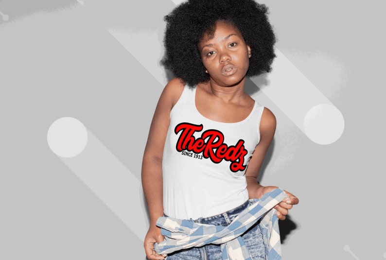 The Redz, Delta Inspired Cropped, T-shirt, & Tank Top, DST Black or ...