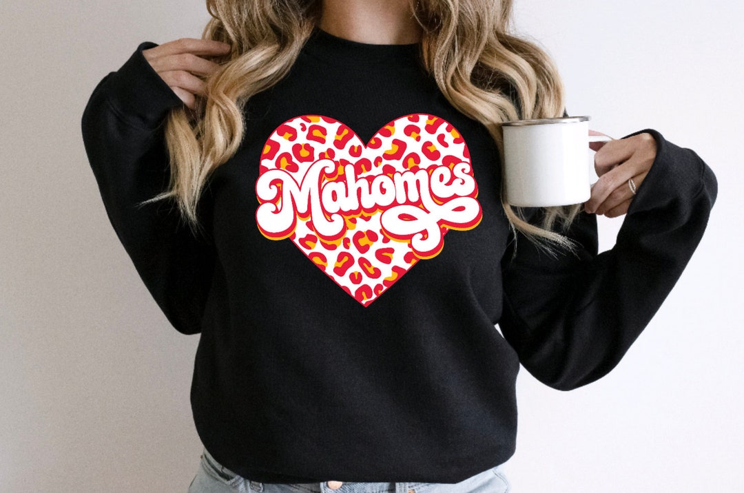 Mahomes Heart , Black, Red, Sport Gray, Gray, Sweatshirt, Hoodie ...