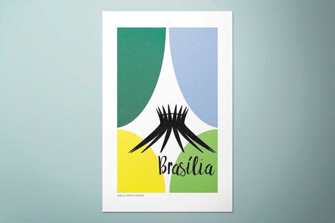 Brasília, Brazil — South American Capitals Graphic Poster PDF - Etsy
