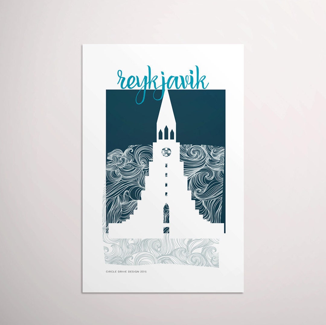 Reykjavik, Iceland — European Capitals Graphic Poster PDF - Etsy