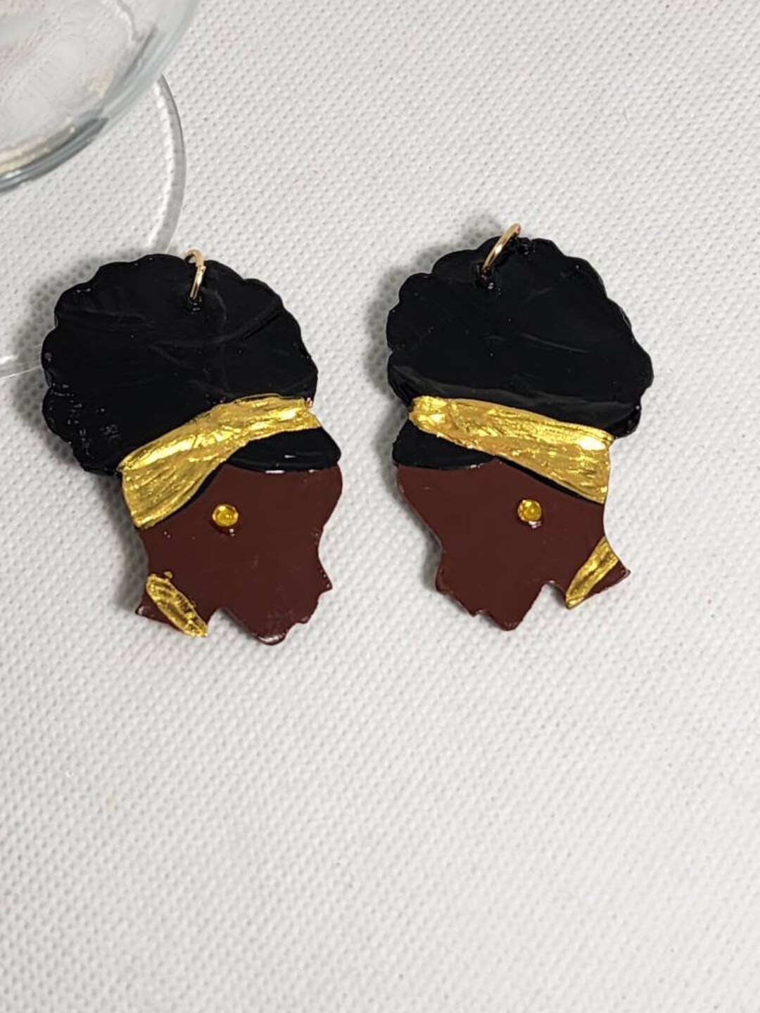 Handcrafted Afro Puff Earrings – Lightweight, Hypoallergenic, African ...