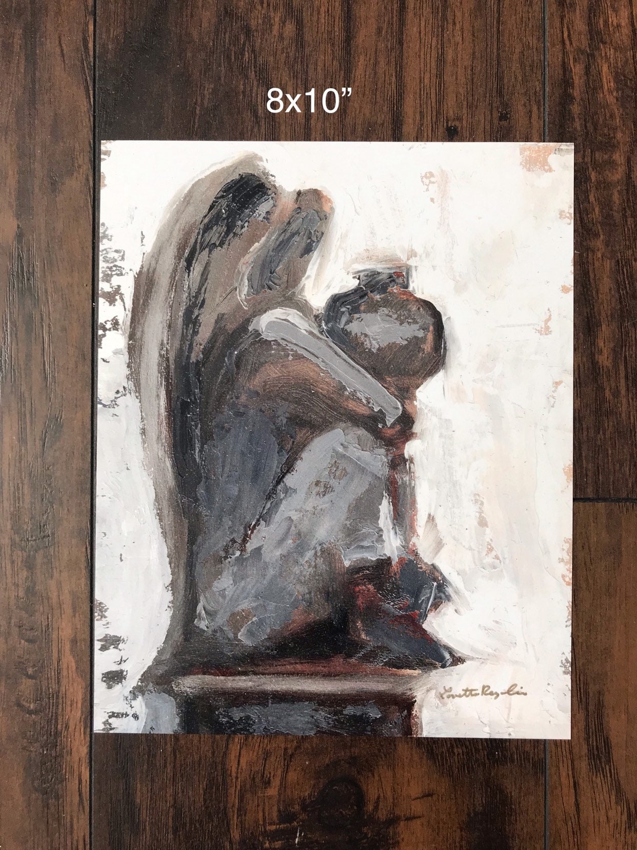 Angel Painting. Cemetery Angel Art Print [#134] - Etsy