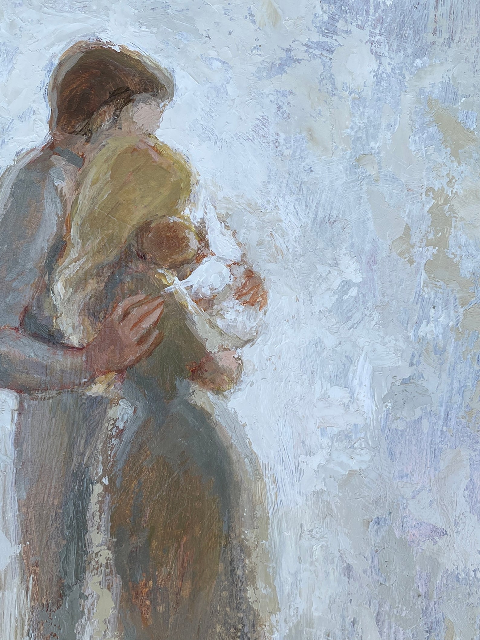 Blonde Mother Father and Angel Baby Fine Art Print - Etsy