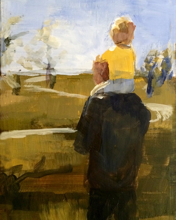 Father and Child Fine Art Print of Original Oil Painting - Etsy