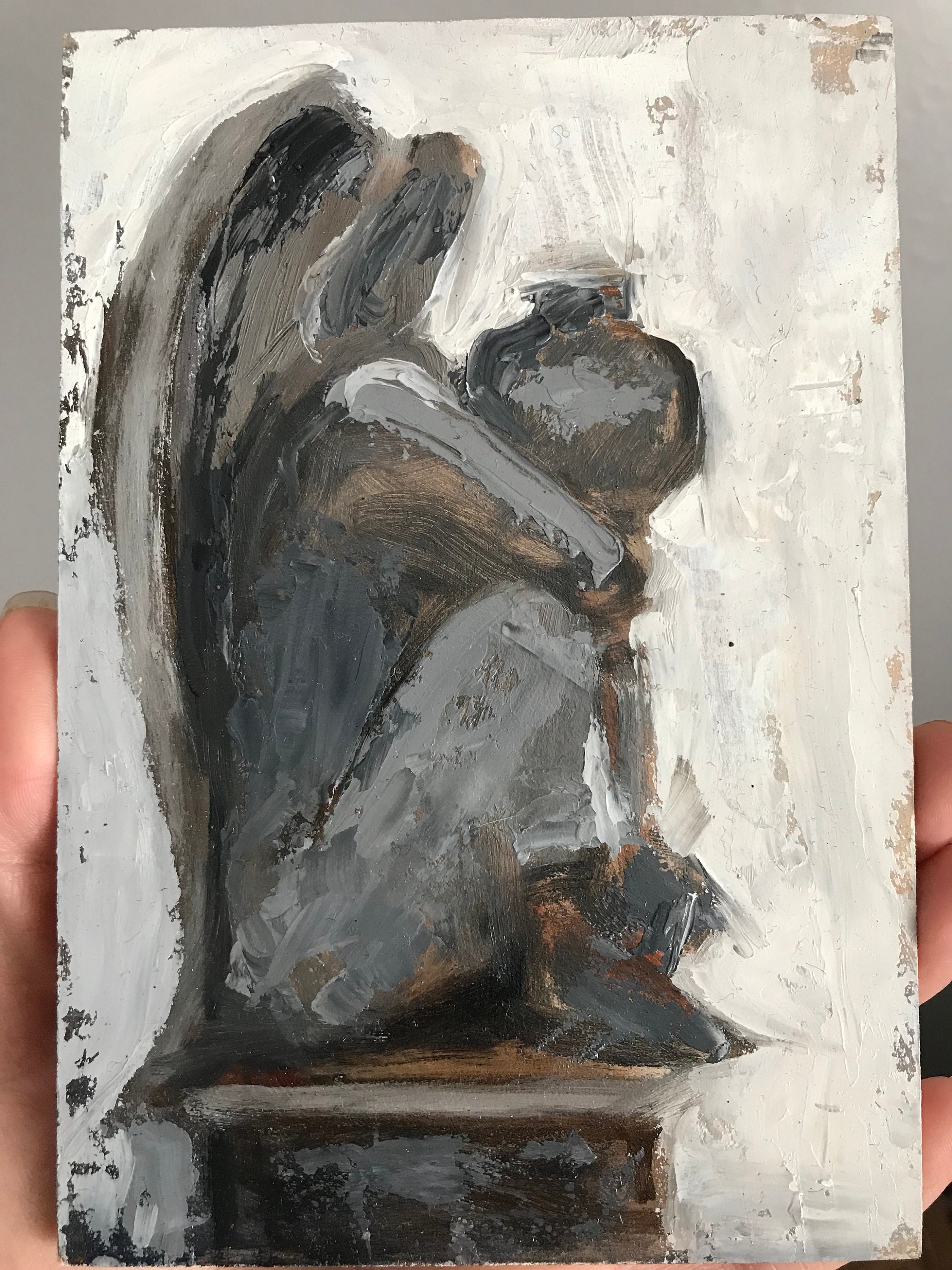 Angel Painting. Cemetery Angel Art Print [#134] - Etsy