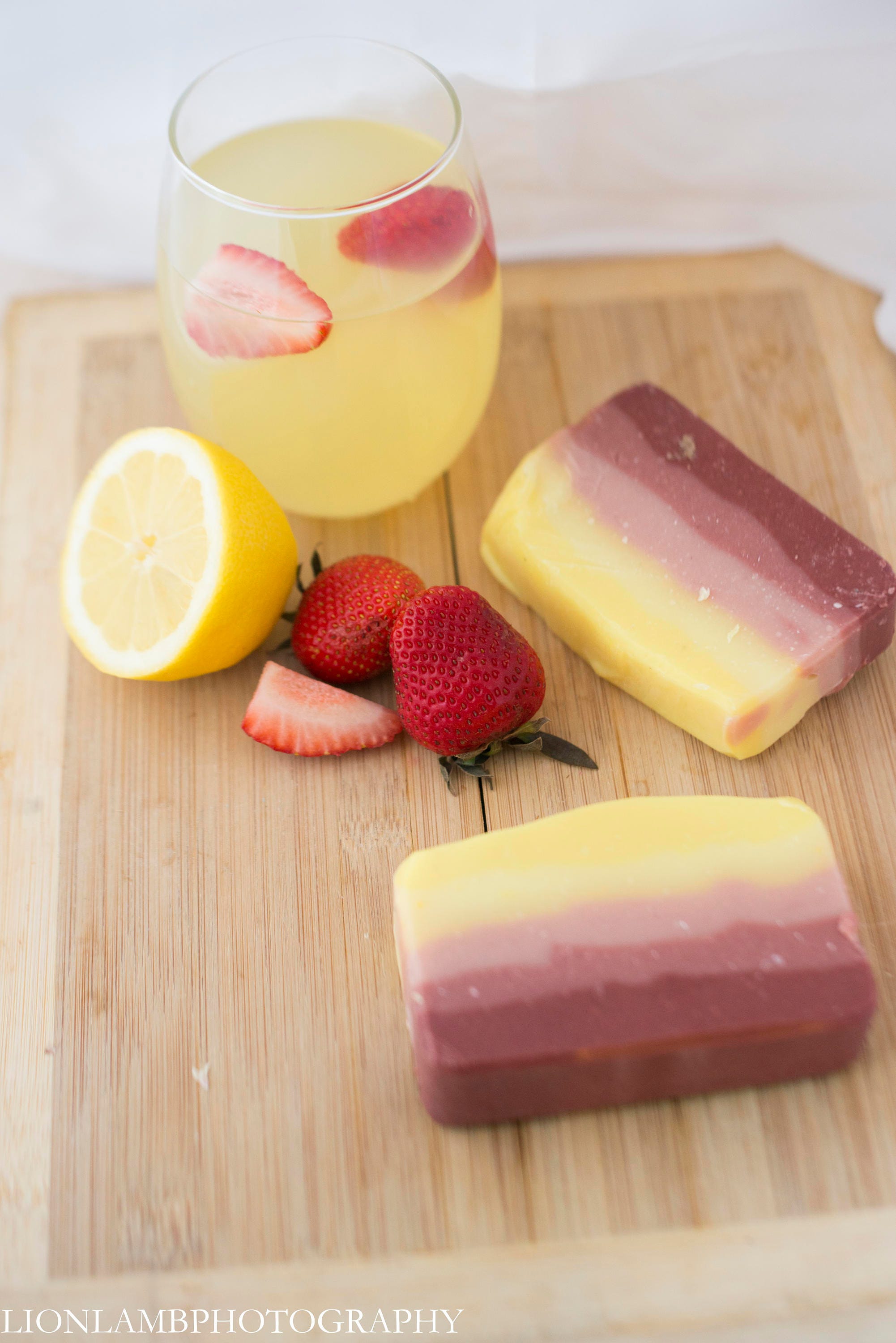 Strawberry Soap Lemon Natural Bar Soap Scented With Lemon | Etsy