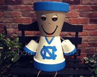 Flordia State Flower Pot Football Player/ Terra Cotta/ Hand Painted ...