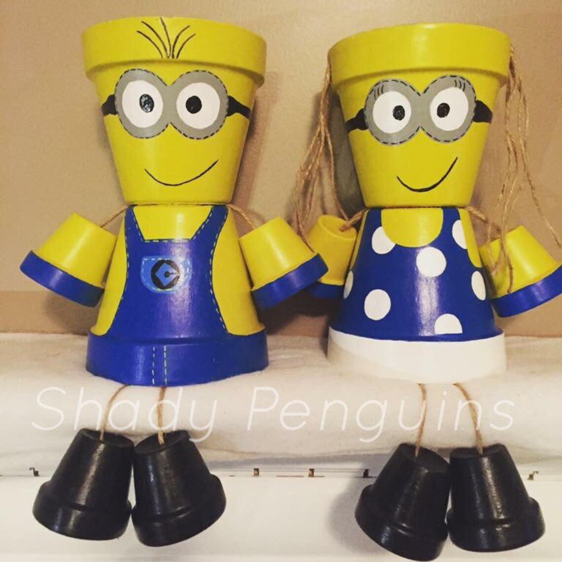 Minion Inspired Flower Pot Girl/ Flower Pot/ Indoor Decor/ - Etsy