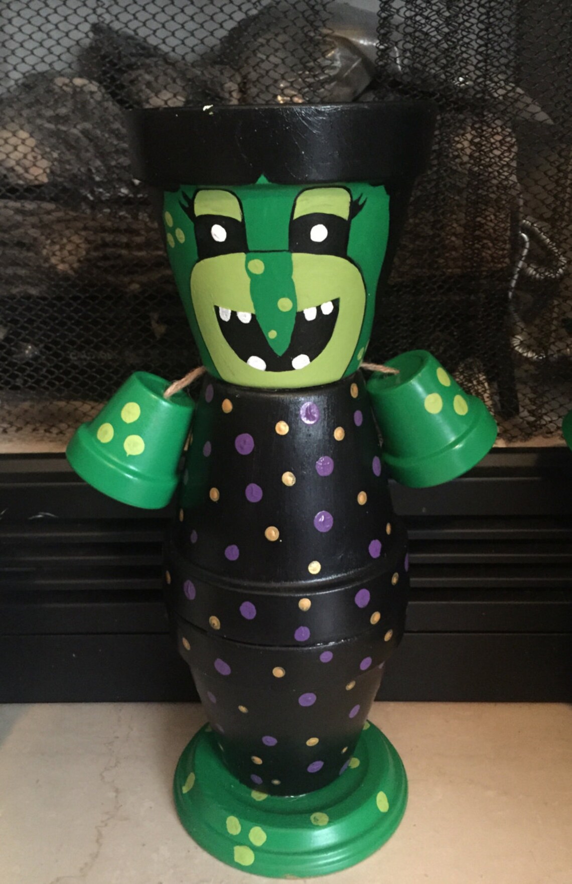 Creepy Witch Frog Flower Pot People /flower Pot/ Indoor Decor/ | Etsy