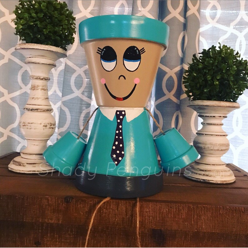 Flower Pot Boy-boy ONLY /clay Pot People/ Garden Statue/ - Etsy