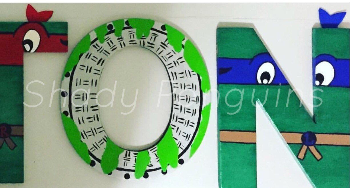 Teenage Mutant Ninja Turtles Handpainted Letters TMNT - Etsy