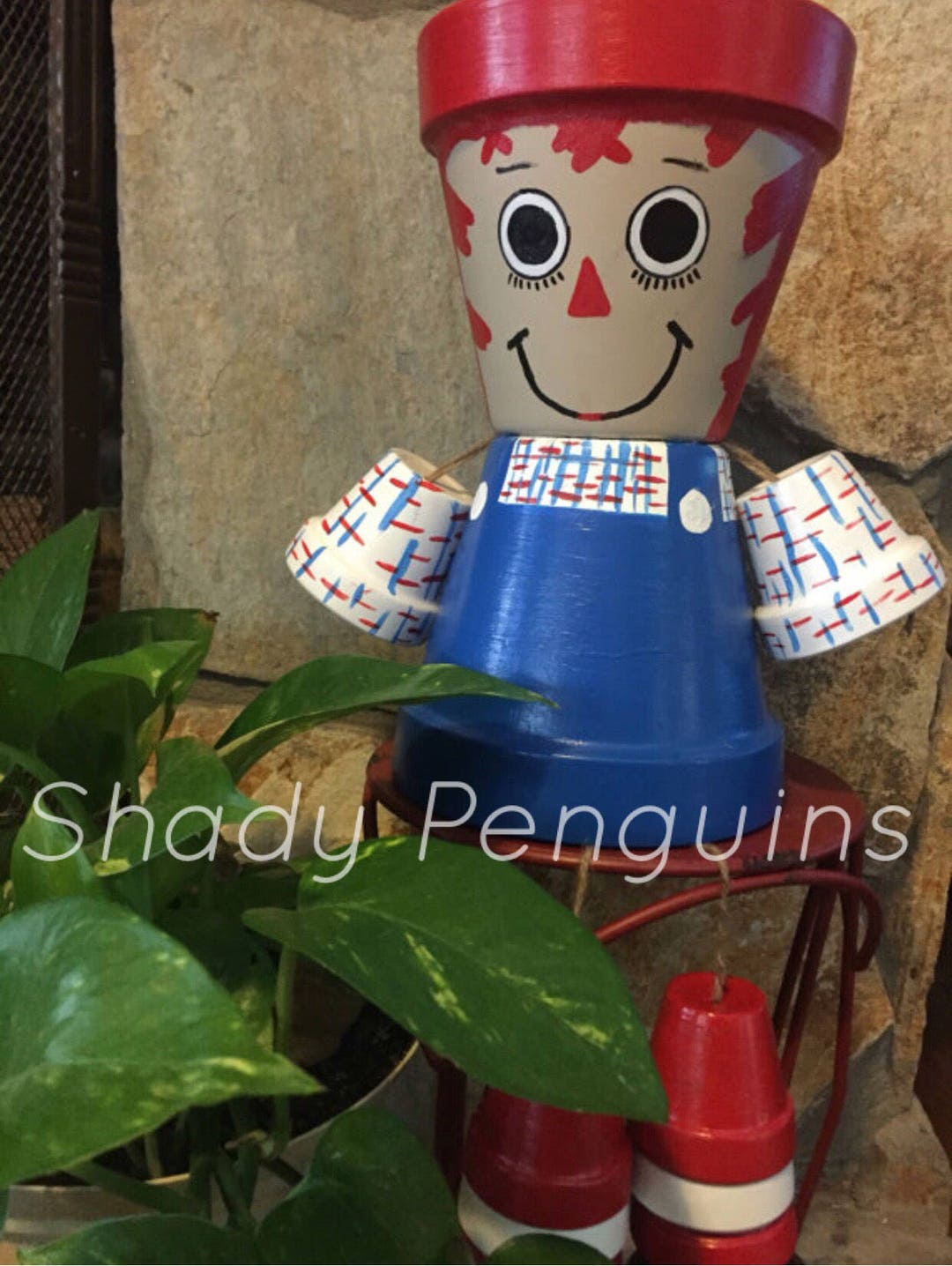 Andy Flower Pot Boy / Flower Pot/ Indoor Decor/ Outdoor Decor/ Garden ...