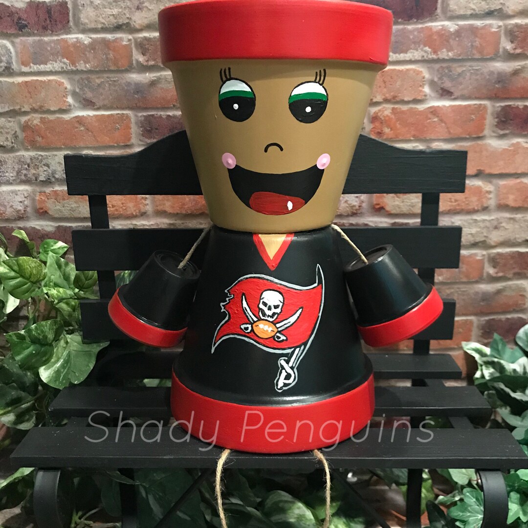 12 Tampa Bay Buccaneers Flower Pot People / Football Decor/ Clay Pot ...