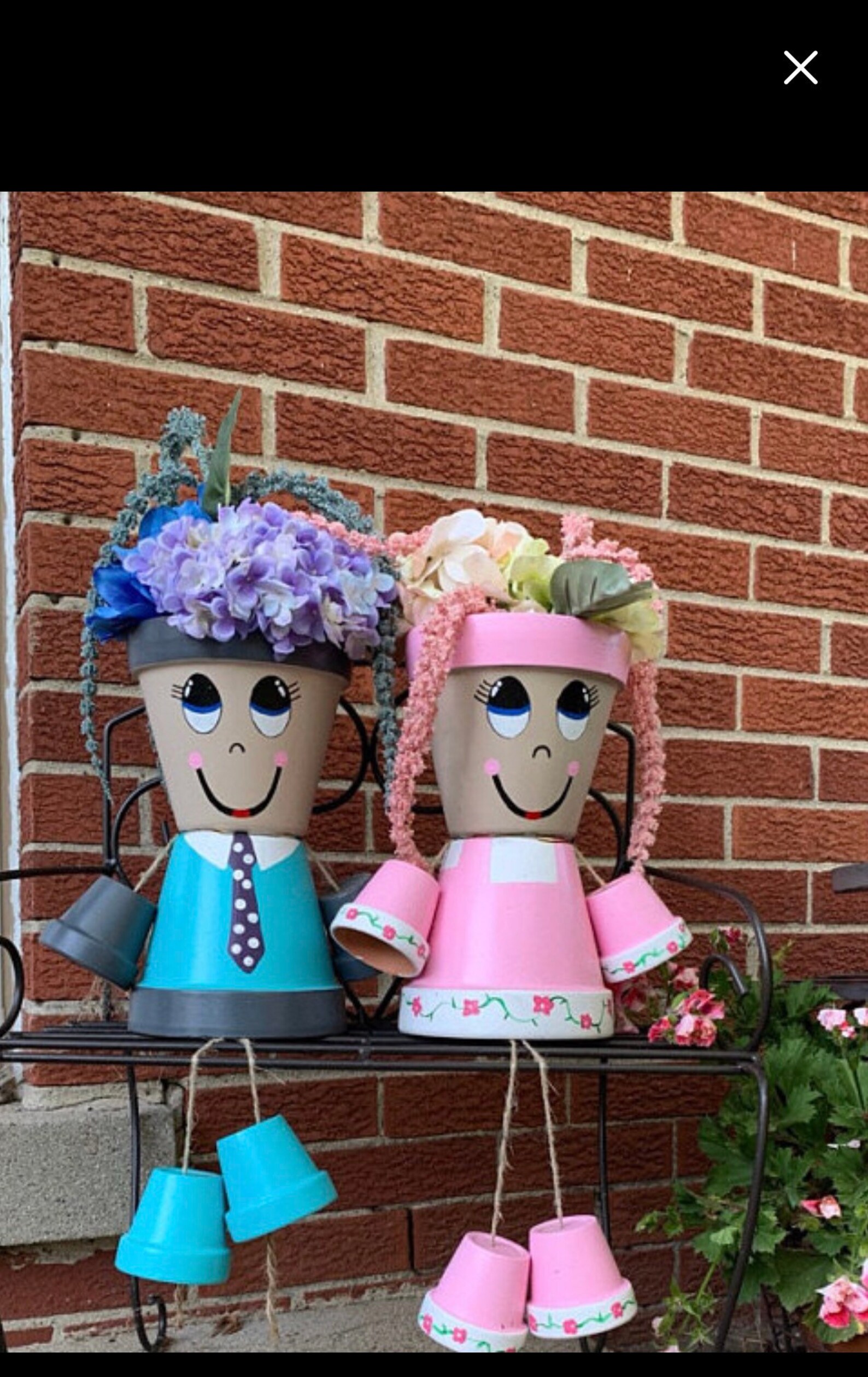 Flower Pot Boy-boy ONLY /clay Pot People/ Garden Statue/ - Etsy